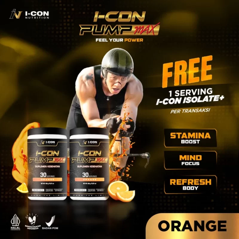 Paket 2 Icon Pump Max - Pre Workout Energy Stamina Booster - Icon Nutrition